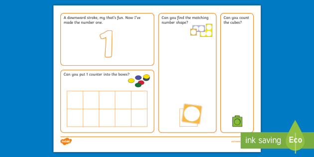 All About Number 1 Activity Mat (teacher made)