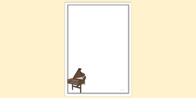 FREE! - Harpsichord Page Border | Page Borders | Twinkl