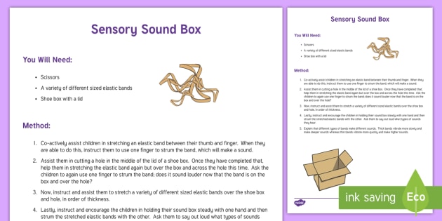 Sensory Sound Box Activity (teacher made)