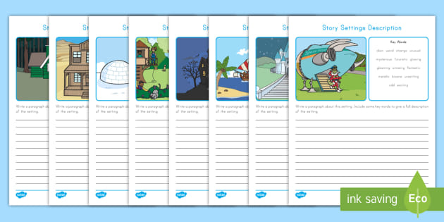 Story Settings: Descriptive Writing Prompts (teacher made)