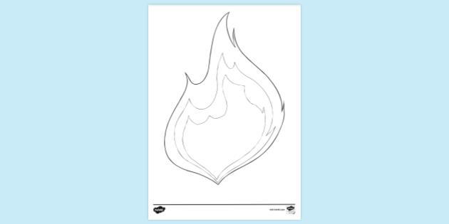 FREE! - Gas Flame Symbol Colouring | Colouring Sheets