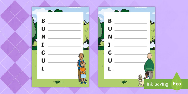 Bunicul Acrostih (teacher made)