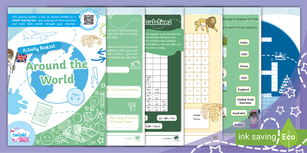 Around the World Activity Booklet (Ages 5 - 7)