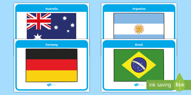 World Cup 2018 Flag Display Posters