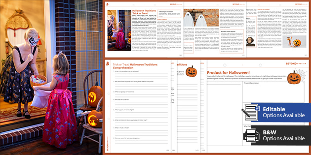 Trick or Treat! Halloween Traditions Reading Comprehension