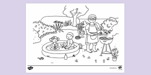 Spring/Summer Colouring Page | Colouring Sheets