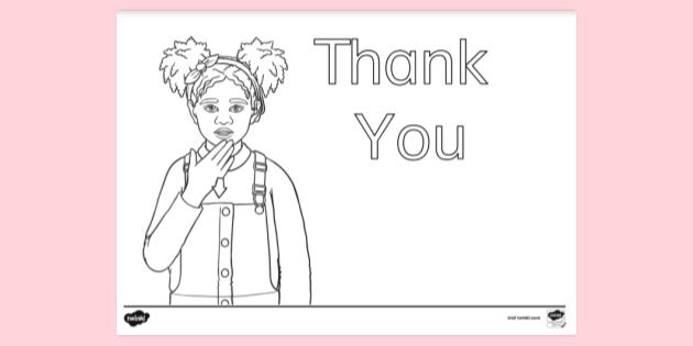 FREE! - Thank you Colouring Sheet | Colouring Sheets