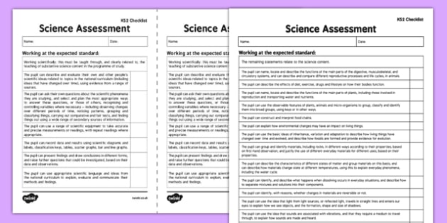 KS2 Science Exemplification Checklist (teacher made)