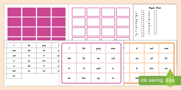 New Zealand Magenta Sight Words Bingo (teacher made)