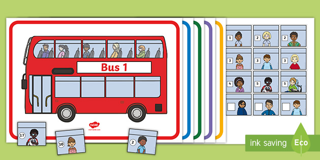 👉 Buses Number Recognition Activity (teacher made)