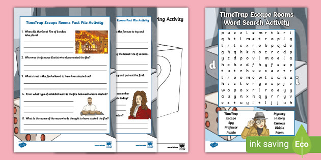 FREE! - TimeTrap Escape Rooms Activity Pack - Primary Resources