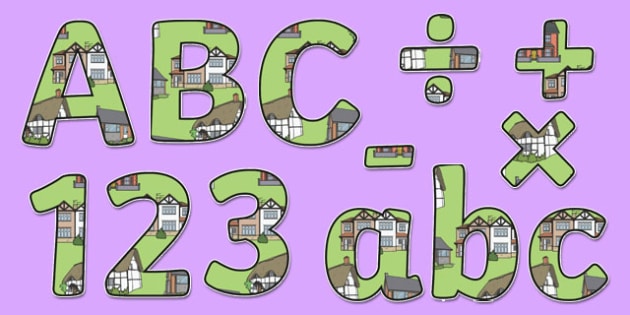 FREE! - House-Themed Lettering (teacher made)