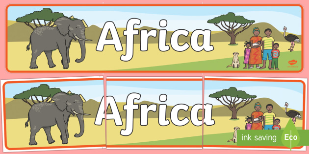 Africa Display Banner - Africa, Safari, poster, display, vines, A4, display