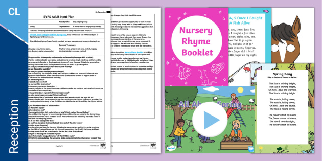 EYFS Sing a Spring Song Adult Input Plan and Resource Pack