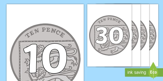 FREE! - Counting in 10s on 10p Display Activity