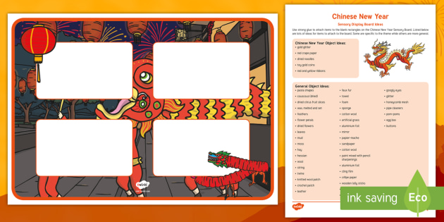Chinese New Year Sensory Board - Chinese New Year - Parents