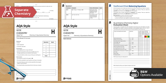 Quantitative Chemistry Higher Assessment Pack | AQA | Beyond