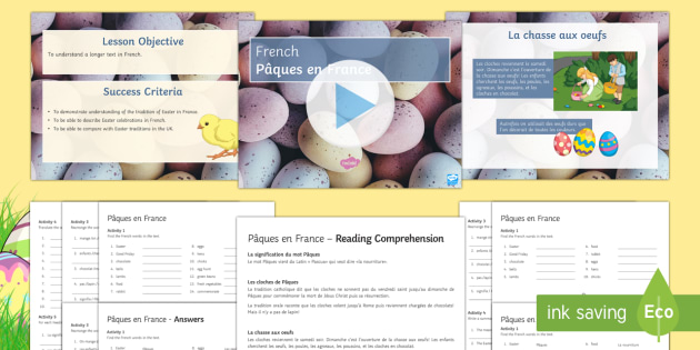 Easter PowerPoint Pack-French (teacher made)