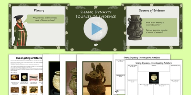 Year 7 ancient China worksheets - Investigating Artefacts