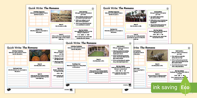 KS2 The Romans Quick Write Activity Mat Pack