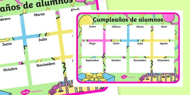 Cumpleaños de alumnos (teacher made)