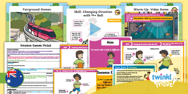 Move PE Year 1 Invasion Games Lesson 4: Pinball Lesson Pack