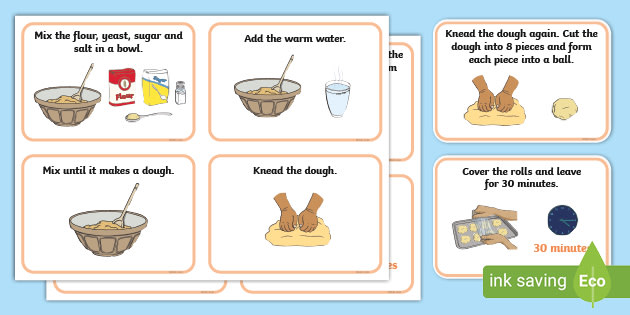 Tablespoon and Mug Bread Roll Sequencing Activity