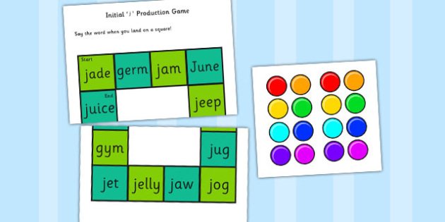 Initial j Production Game (teacher made)