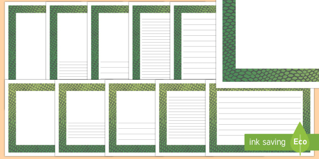 Snake Pattern Portrait Page Border