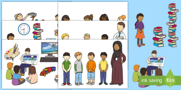 School-Themed Display Cut-Outs (teacher made)