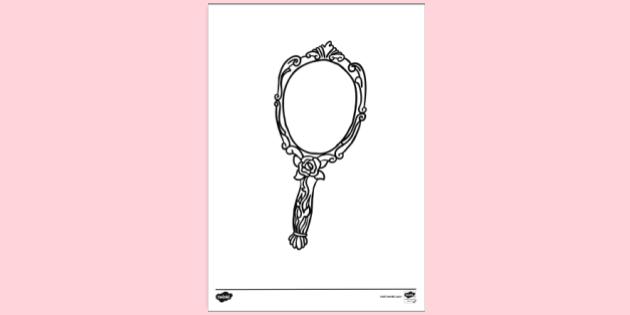 FREE! - Hand Mirror Colouring Sheet | Colouring Sheets