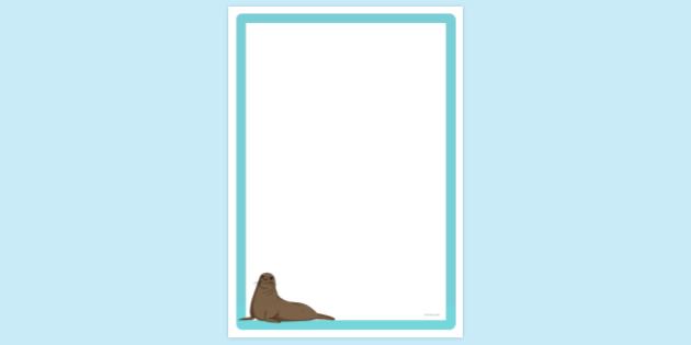 Printable Seal Page Border