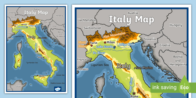 Rome Mountains Map