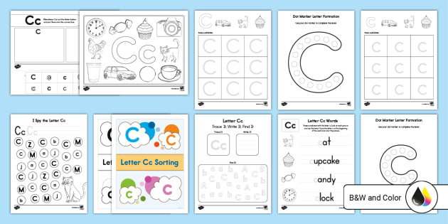 Letter Cc Worksheet Free Letter C Tracing Worksheets Nature Inspired