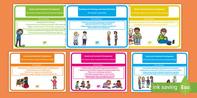 EYLF Social and Emotional Learning Intentions A4 Display Poster