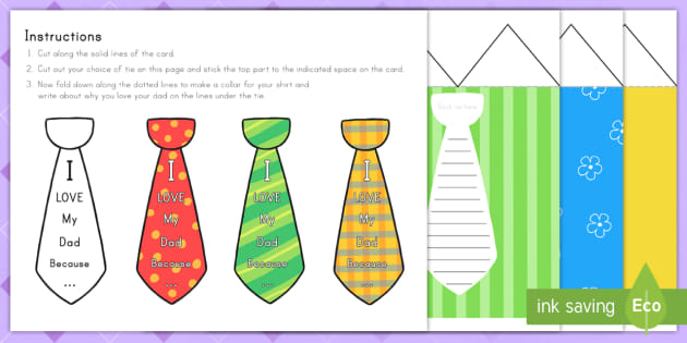 * NEW * Father's Day Tie Card Craft