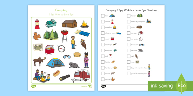 Camping I Spy Activity