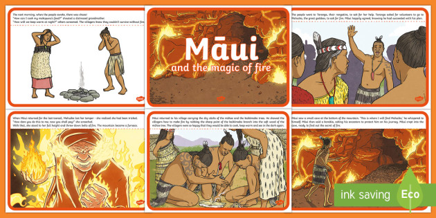 Māui and the Magic of Fire Story - Maui Myths Maori legends