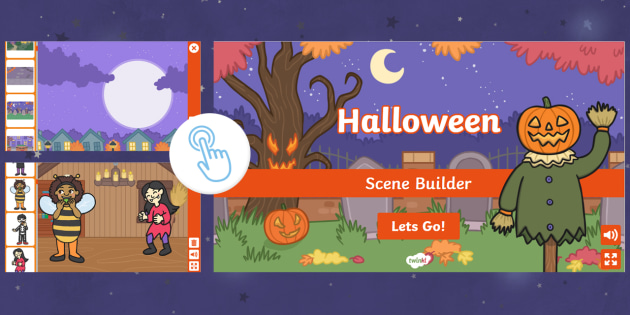 Interactive Halloween Scene Builder | Twinkl Go!