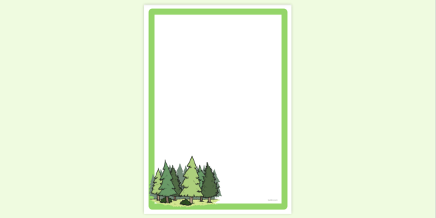 FREE! - Simple Blank Green Forest Page Border | Twinkl Page Borders