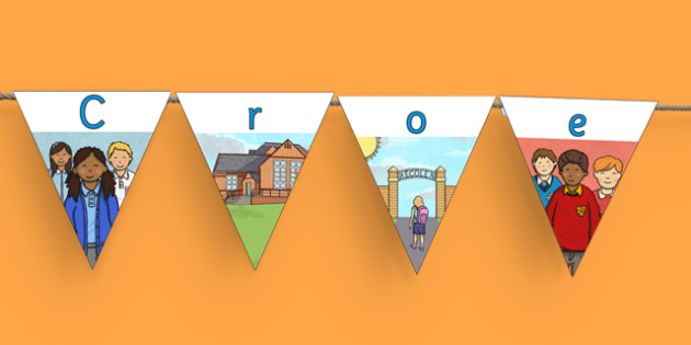 Baneri Bach Croeso (teacher made)