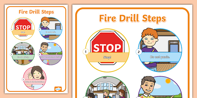 Fire Drill Steps Fire Drills Can Be Frightening! Superteach's