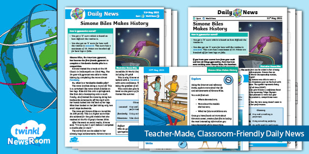 Simone Biles Reading Comprehension | Twinkl NewsRoom