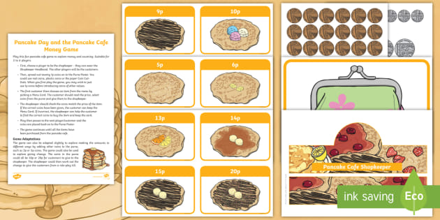 Pancake Day at the Pancake Cafe Money Game (teacher made)
