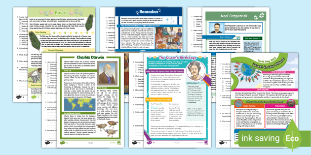 UKS2 April Reading Comprehension Activity Pack, Twinkl