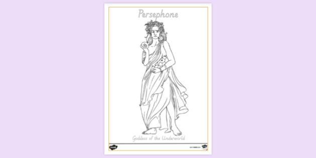 FREE! - Goddess of the Underworld Colouring Sheet | Twinkl