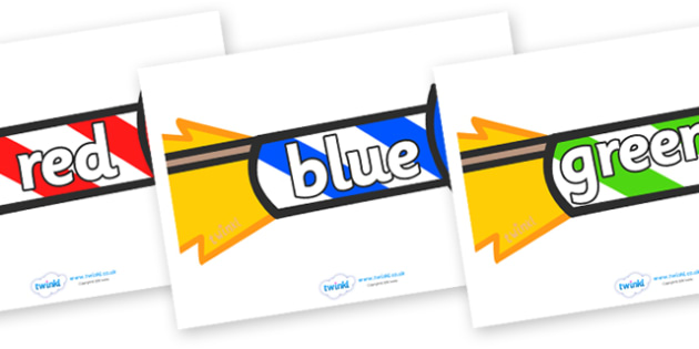 Colour Words on Firework Rockets - firework, fireworks, colour