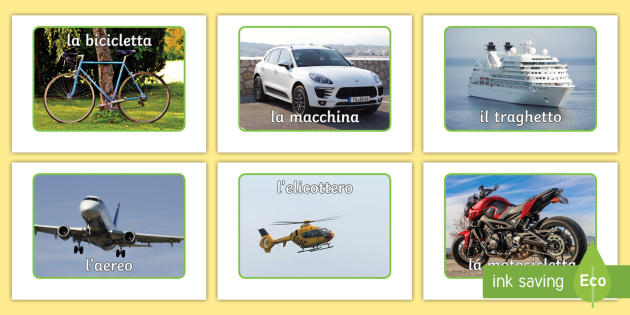 Transport Display Photos (Italian) (teacher made)