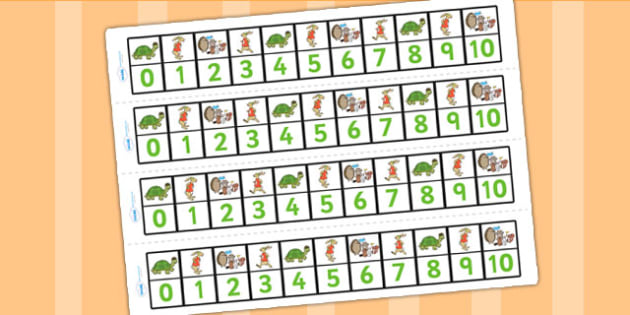 The Tortoise and The Hare Number Track 0 10 (Teacher-Made)