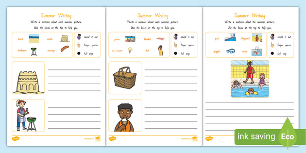 New Zealand Summer Early Writing Activities (teacher made)